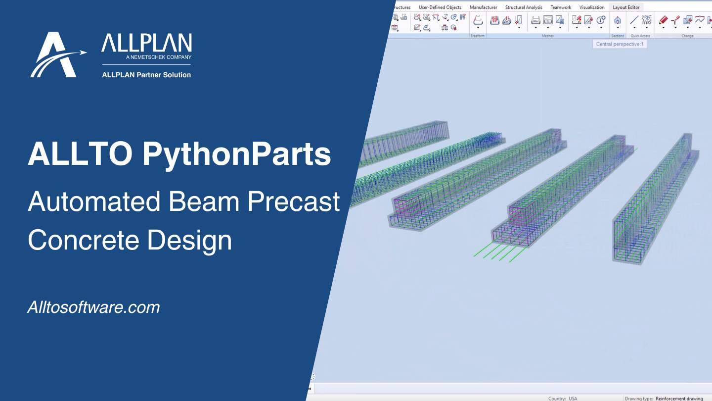 Automated Beam Precast Reinforcement in Allplan